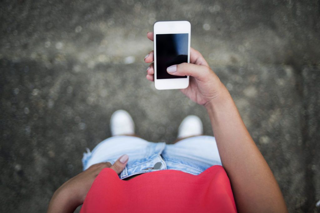 Using smartphone - first person view - Buddhify